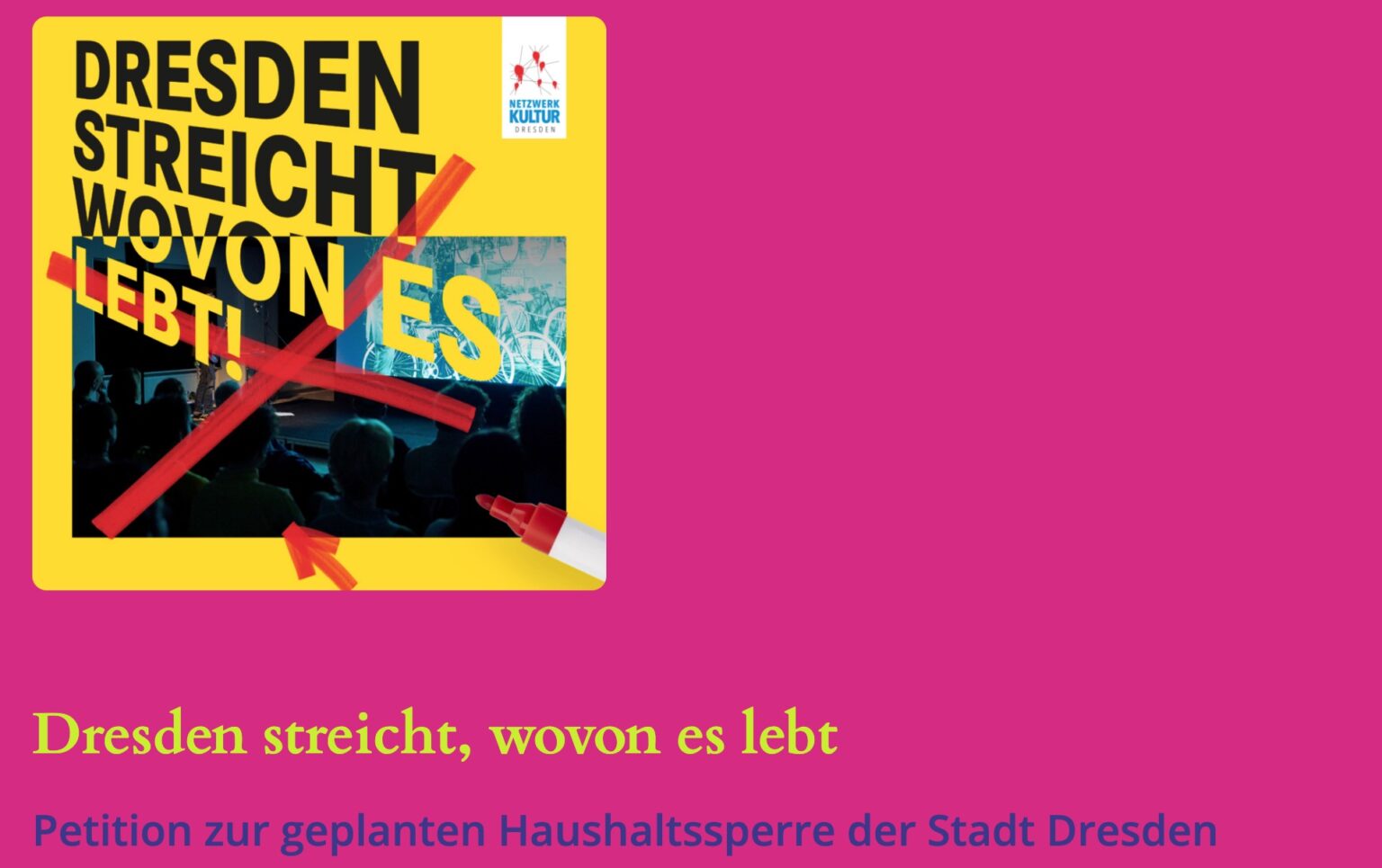 Dresden streich wovon es lebt • TanzNetzDresden unterstützt die ...